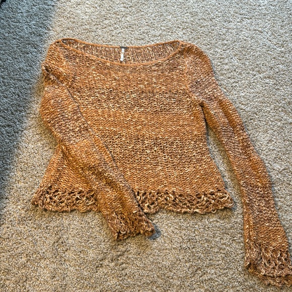 Free People | Sweaters | Free People Crochet Sweater | Poshmark